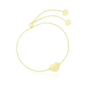 THE LOVERY FINE JEWELRY Heart Bolo Bracelet - Yellow Gold
