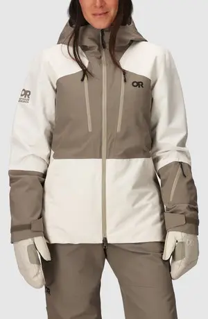 OUTDOOR RESEARCH Powderverse Waterproof Ski Jacket - Oyster/sable