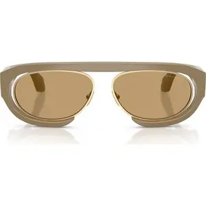 Giorgio Armani 57mm Oval Sunglasses - Beige/brown