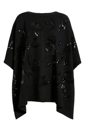 KASPER Sequin Poncho