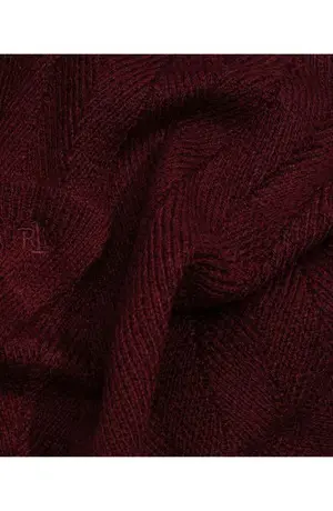 Ralph Lauren Chevron Knit Neckerchief - Dark Garnet