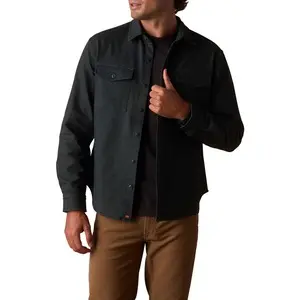 THE NORMAL BRAND Big Jake Cotton Blend Button-up Shirt Jacket - Green Gables