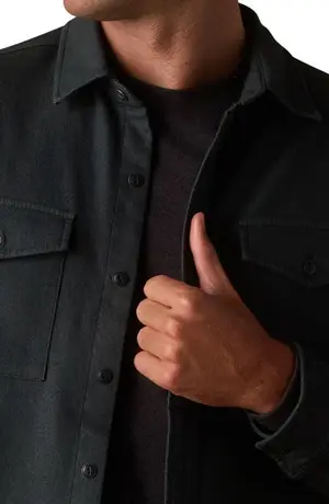 THE NORMAL BRAND Big Jake Cotton Blend Button-up Shirt Jacket - Green Gables