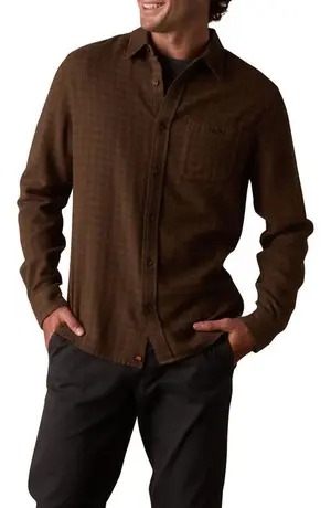 THE NORMAL BRAND Hudson Flannel Button-up Shirt - Olive Plaid