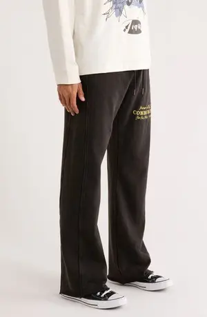 HONOR THE GIFT Embroidered Flare Leg Sweatpants
