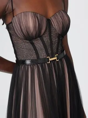 Elisabetta Franchi Tulle Corset Dress