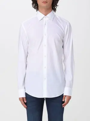 BOSS Elegant Slim Fit Dress Shirt In Cotton Poplin With French Collar - White