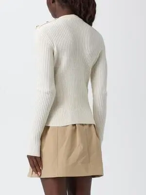 Balmain Ribbed Sweater With Button Detail