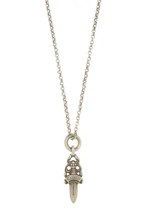 Chrome Hearts Sterling Dagger Pendant Necklace