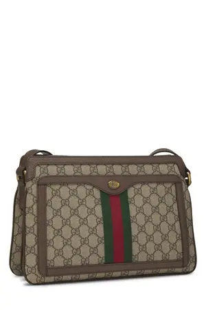 Gucci Gg Supreme Web Messenger - Beige