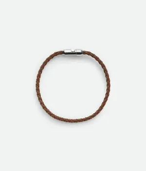 Bottega Veneta Leather Bracelet - Dark Leather