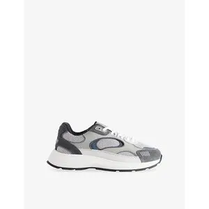 ARNE Circuit Suede, Leather And Mesh Trainers - Grey/m.cmb