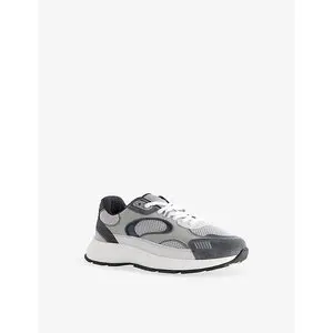 ARNE Circuit Suede, Leather And Mesh Trainers - Grey/m.cmb