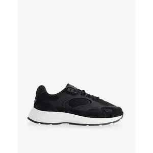 ARNE Circuit Suede, Leather And Mesh Trainers - White/blk