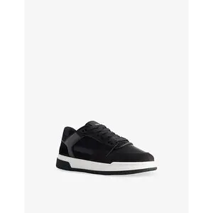 ARNE Suede, Leather, And Mesh Trainers - Blk/white
