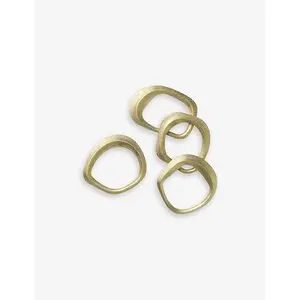 FERM LIVING Flow Brass Napkin Rings Set - One-color