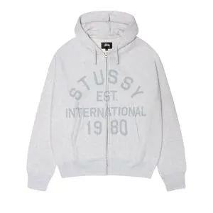 StÜssy Established Zip Hoodie - Grey