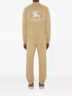 Burberry Knight-stamp Cotton Sweatshirt - Neutrals