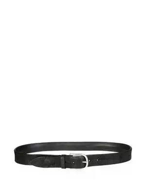 ORTIGNI Blade Textured Leather Belt - Black