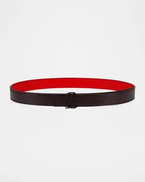 CHRISTIAN LOUBOUTIN Loubi54 Reversible Leather Belt R251 Loubi