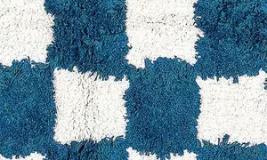 MACKENZIE-CHILDS Checkerboard Navy Bath Rug