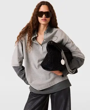 Stella McCartney Logo Paneled Rugby Shirt - Gray