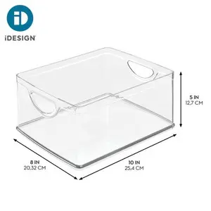 IDESIGN Stackable Pantry Storage Bin For Cabinets Or Fridge, Set Of 2