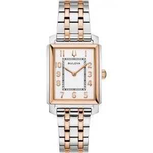 Bulova Sutton Rectangular Bracelet Watch - Two-tone