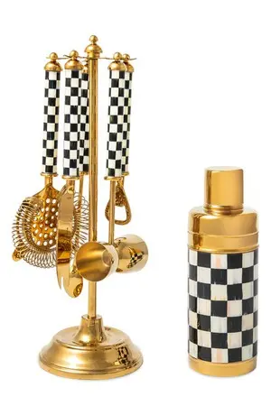 MACKENZIE-CHILDS Courtly Check 6-piece Bar Tool Set