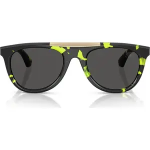 Burberry 53mm Pilot Sunglasses - Green Havana