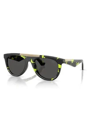 Burberry 53mm Pilot Sunglasses - Green Havana