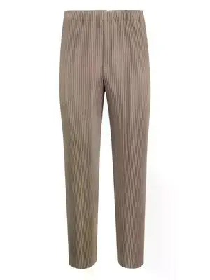 Issey Miyake Pleated Tailored Trousers - Brown