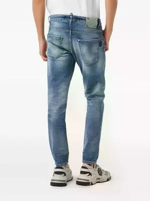 Philipp Plein Paint Splatter Distressed Jeans