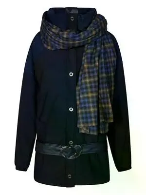 MARBELL Scarf Coat - Blue