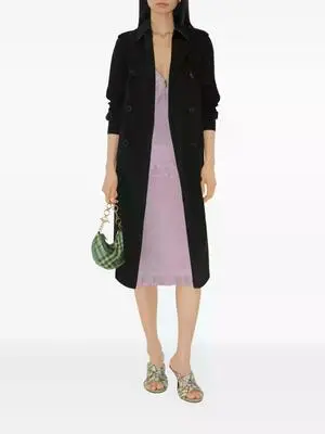 Burberry Belted Double-breasted Trench Coat - Black