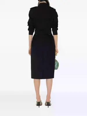 Burberry Belted Double-breasted Trench Coat - Black