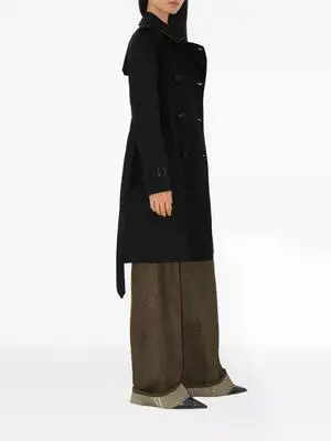 Burberry Belted Double-breasted Trench Coat - Black
