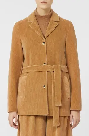 MM BY MAX MARA Labile Cotton-blend Corduroy Jacket - Camel