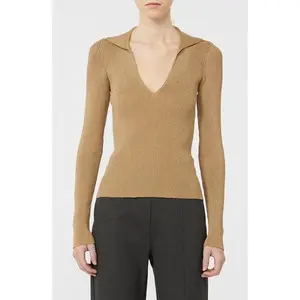 MM BY MAX MARA Ondata Metallic Rib Sweater