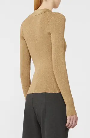 MM BY MAX MARA Ondata Metallic Rib Sweater