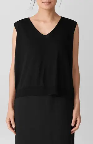 Eileen Fisher V Neck Vests For Women