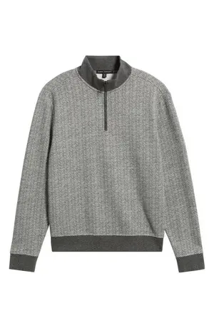 Robert Barakett Cedro Quarter Zip Pullover - Grey