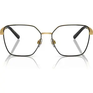 Dolce & Gabbana 56mm Square Optical Glasses - Gold/black/demo Lens