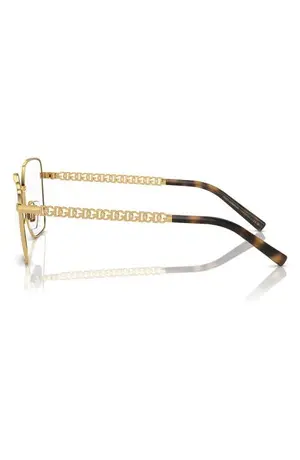 Dolce & Gabbana 56mm Square Optical Glasses - Gold/demo Lens