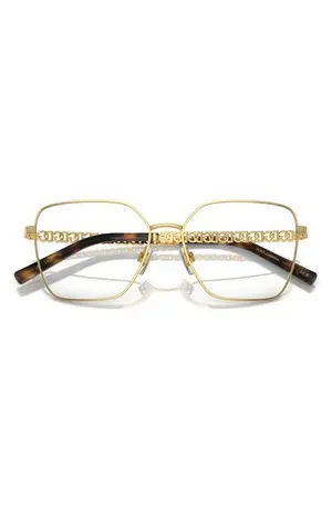 Dolce & Gabbana 56mm Square Optical Glasses - Gold/demo Lens