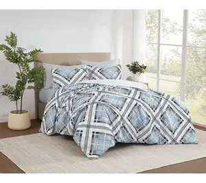 TRULY SOFT Lars Plaid 3 Piece King Comforter Se T - One-color
