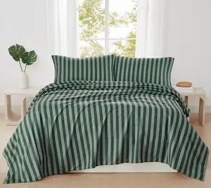 TRULY SOFT Weston Stripe 4 Piece Queen Sheet Se T - One-color