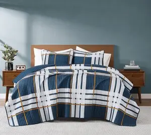 TRULY SOFT Henry Plaid 3 Piece King Quilt Set - One-color