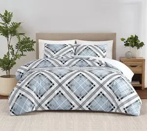 TRULY SOFT Lars Plaid 3 Piece King Duvet Set
