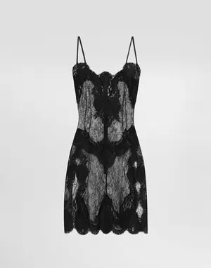 Dolce & Gabbana Chantilly Lace Dress - Black